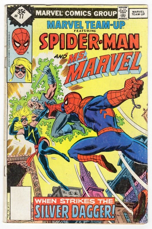 Marvel Team Up #77 VINTAGE 1979 Marvel Comics Spider-Man Ms Marvel ...