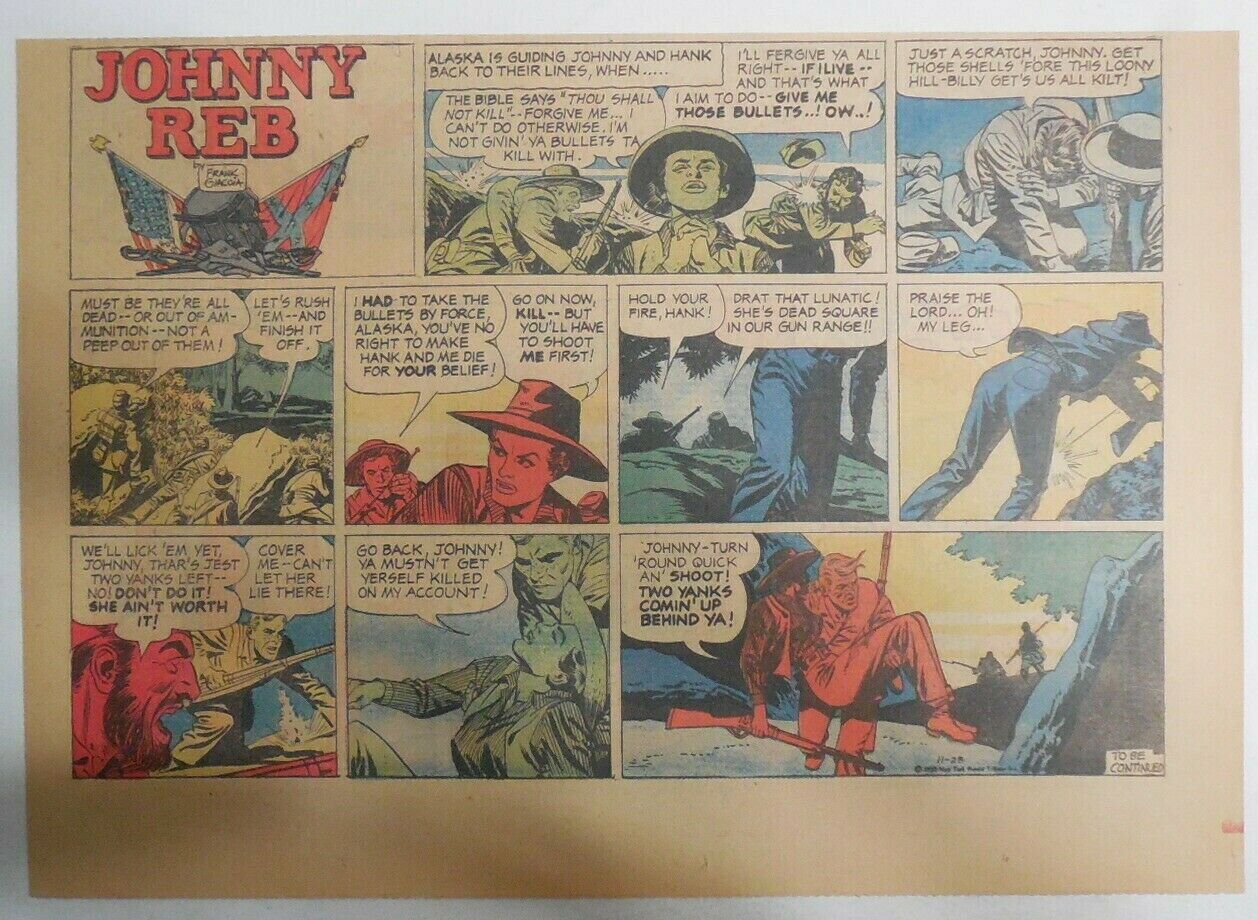 Johnny Reb Sunday by Frank Giacoia & Jack Kirby from 11/23/1958 Half ...