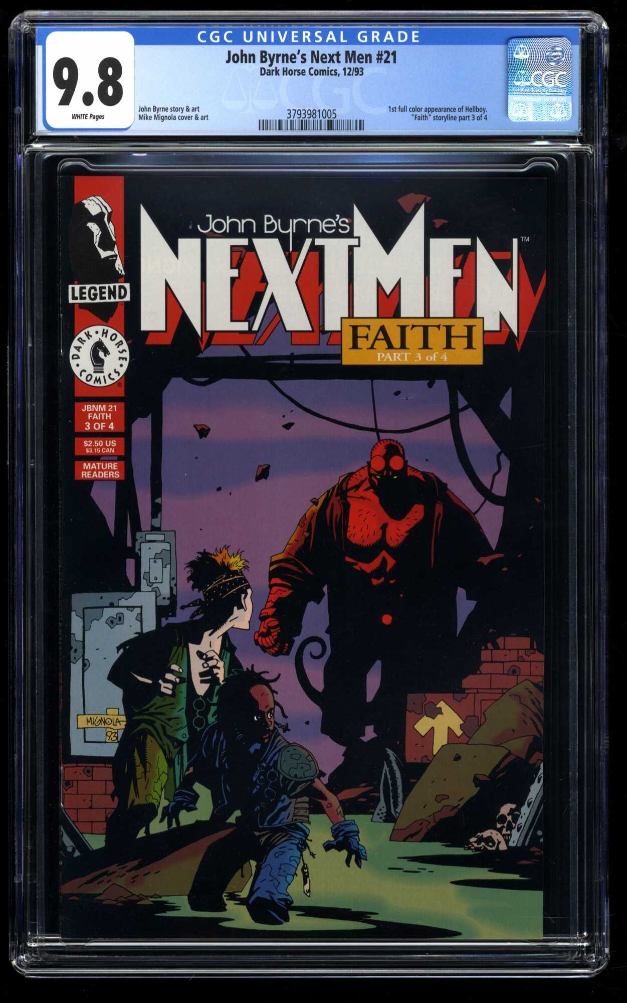 John Byrne's Next Men #21 CGC NM/M 9.8 White Pages 1st Hellboy! | Comic ...