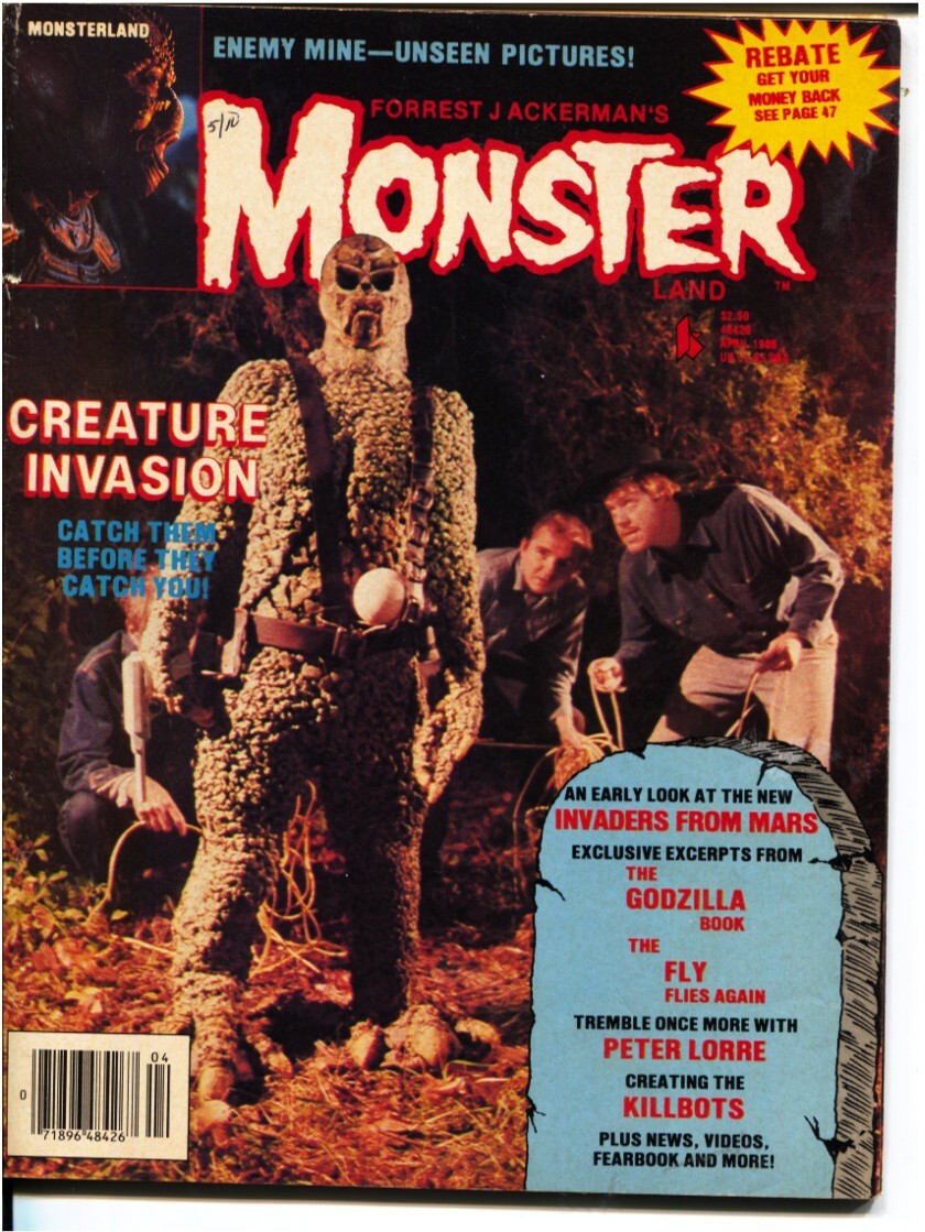 Monsterland #9 1986-Forrest J Ackerman-The Fly-Invaders From Mars-Peter ...