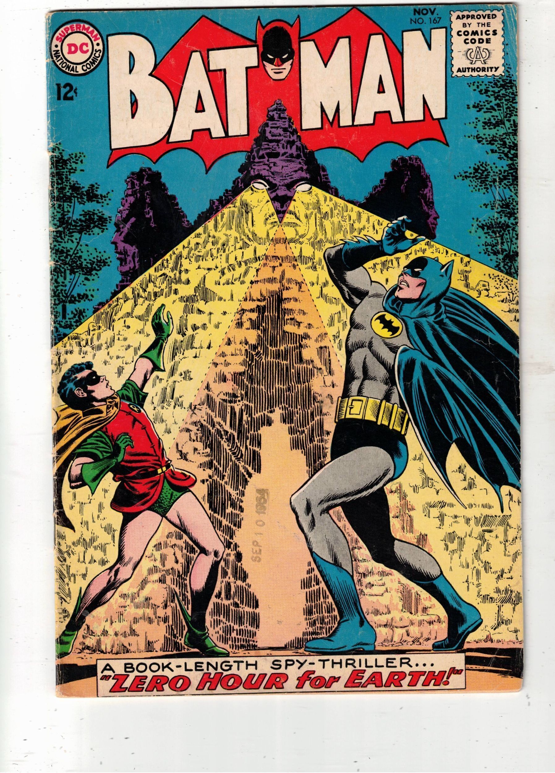 Batman #167 (1964) PRICE DROP $121 Batman Robin Zero Hour For Earth ...