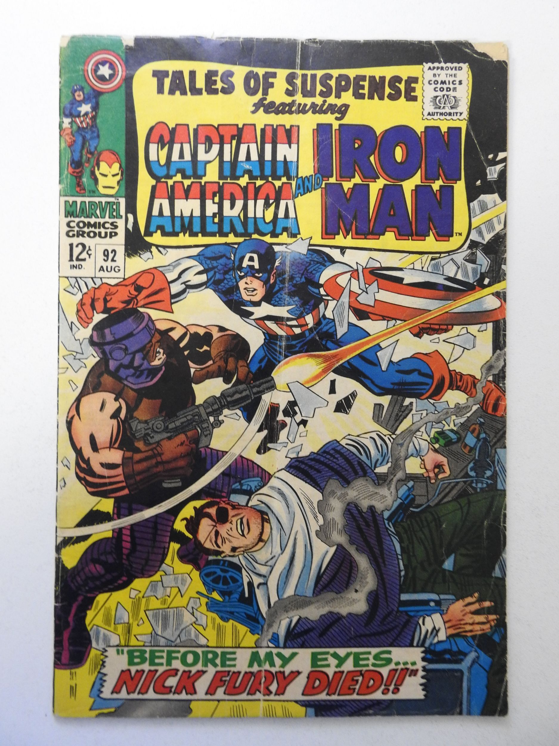 Tales of Suspense #92 (1967) GD/VG Condition 1/2 in spine split | Comic ...