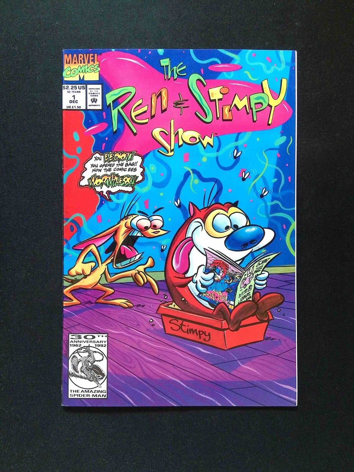 Ren and Stimpy Show #1U MARVEL Comics 1992 VF VARIANT COVER | Comic ...