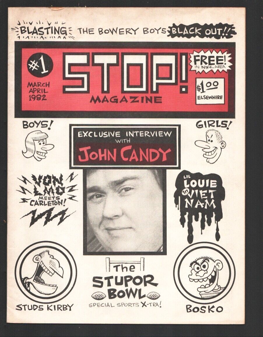 Stop! Magazine #1 1982-First issue-John Candy interview-Bowery Boys ...