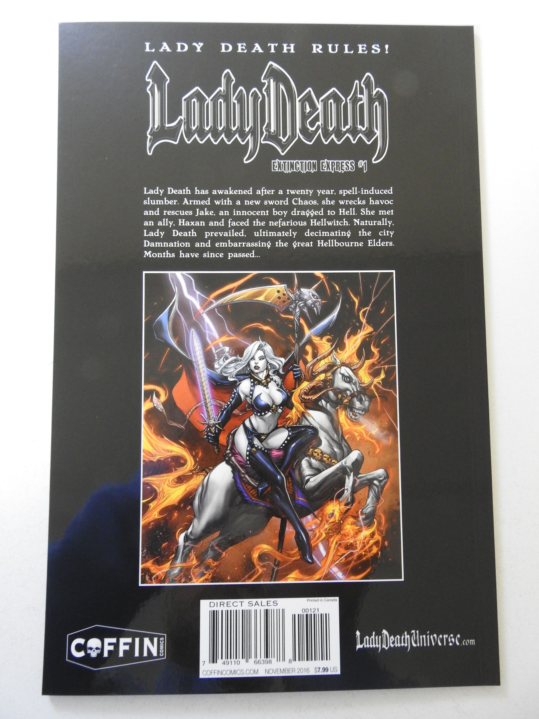 Lady Death: Extinction Express Hellbomber Edition (2016) NM Condition ...