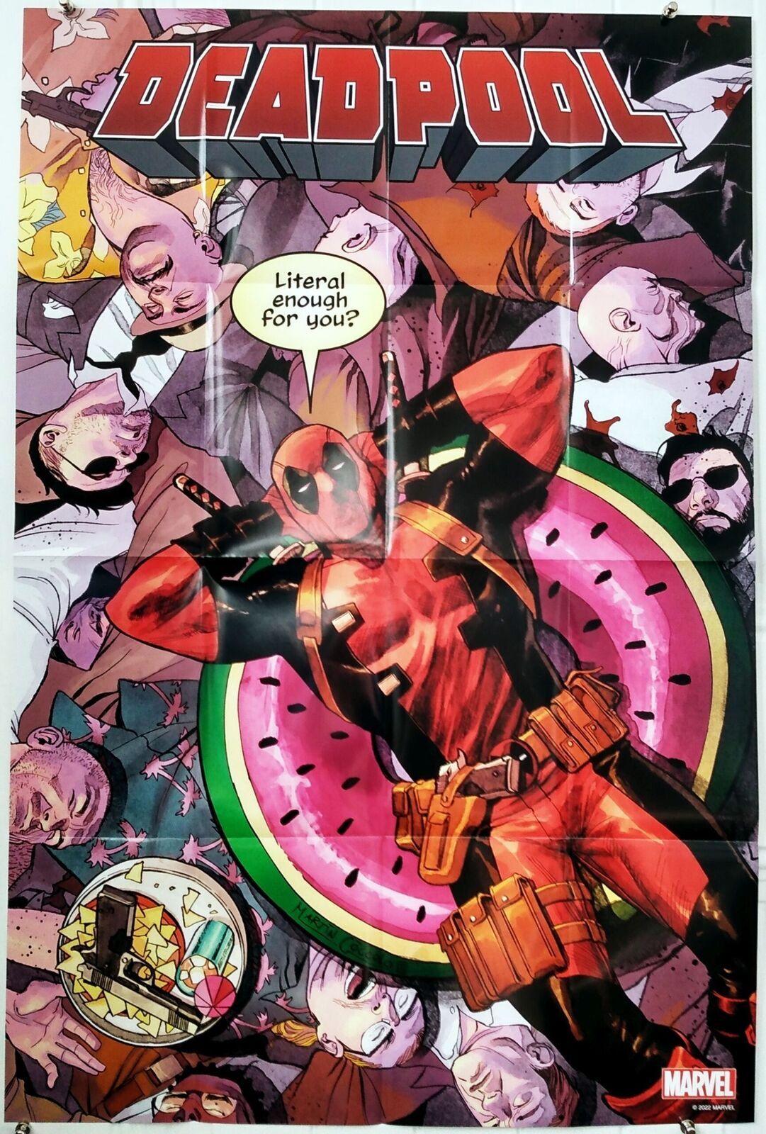 Deadpool Marvel 2022 Folded Promo Poster 24 x 36 New [FP441] | Comic ...
