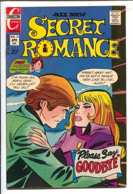 Secret Romance 24 1973 Charlton Danny Bonaduce Poster Spicy Art Fn Vf