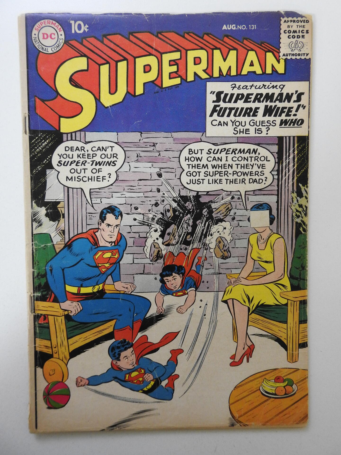 Superman #131 (1959) VG- 1 in spine split, centerfold detached at ...