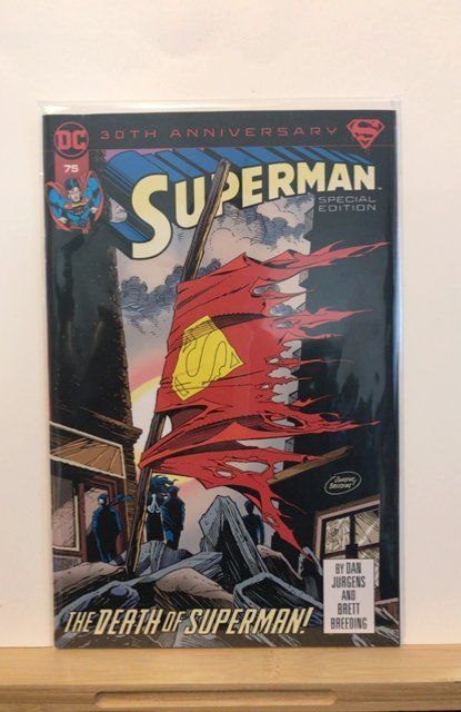 Superman #75 30th Anniversary Cover (1993) | Comic Books - Modern Age ...