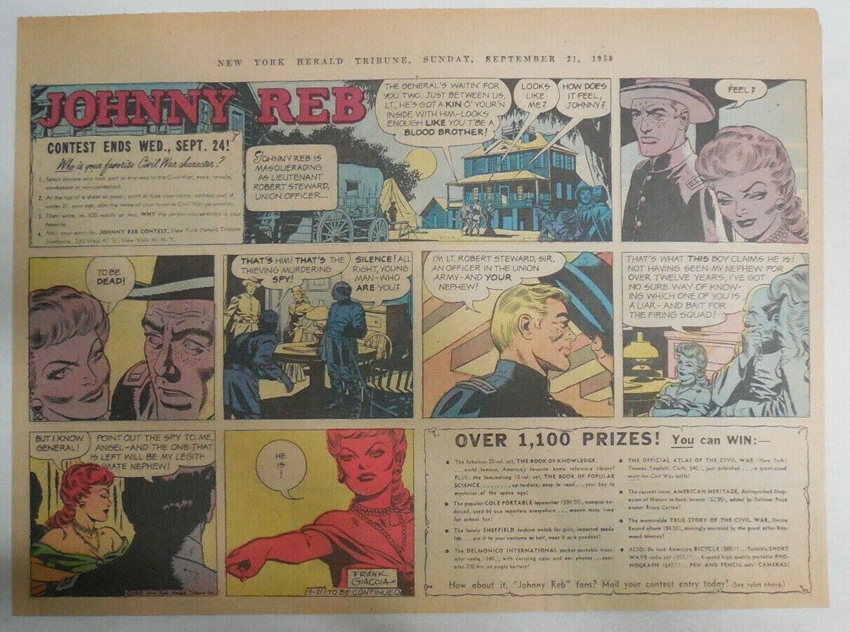 Johnny Reb Sunday by Frank Giacoia & Jack Kirby from 9/21/1958 Half ...