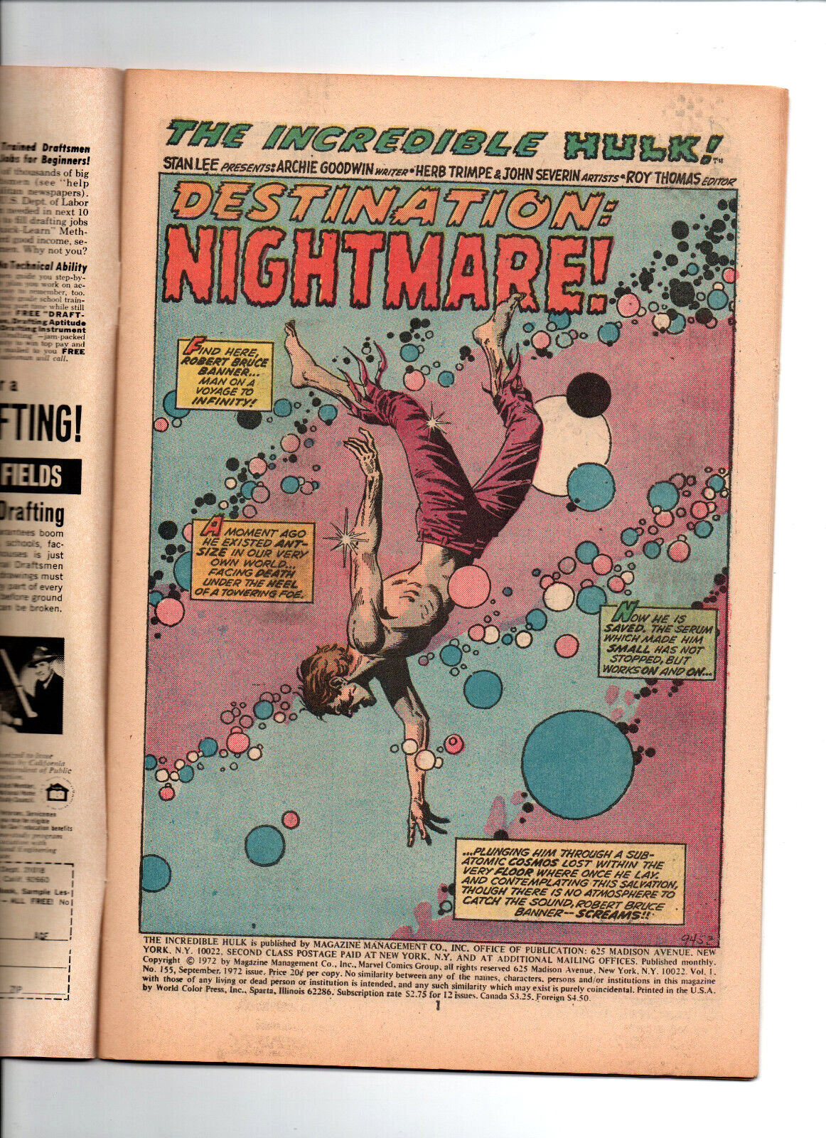 Incredible Hulk #155 - 1st Shaper of Worlds - KEY - 1972 - VF | Comic ...