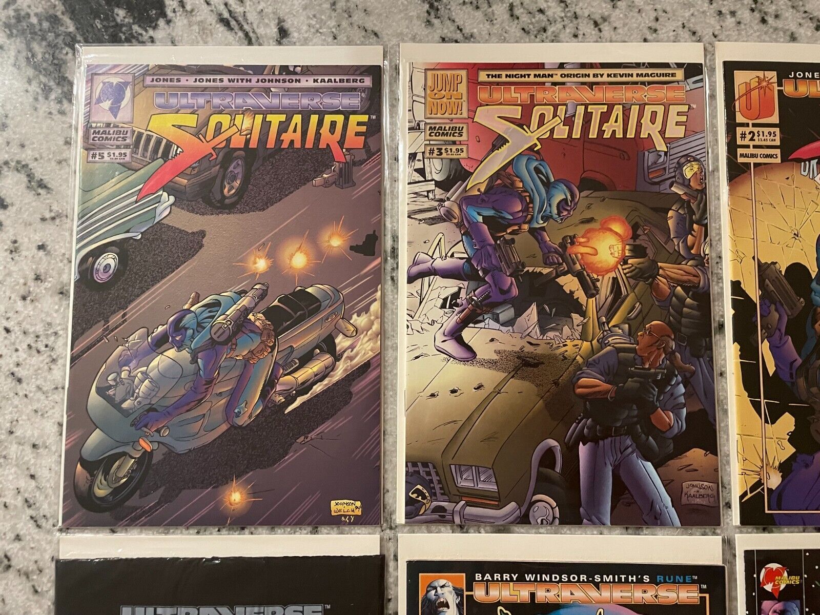 6 Malibu Ultraverse Comics Sludge Red X-Mas 1 1 Solitaire 1 2 3 5 NM ...