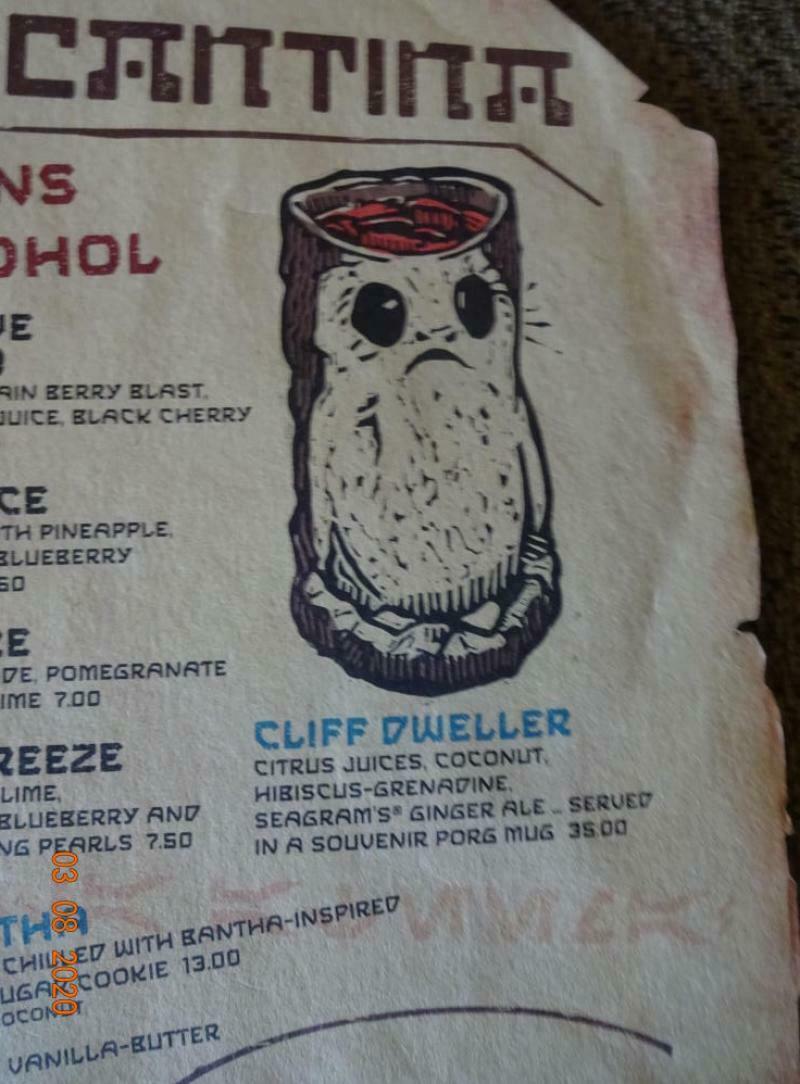 DISNEYLAND Star Wars Oga's Cantina Menu and Coaster, 2019, Bar, Disney ...