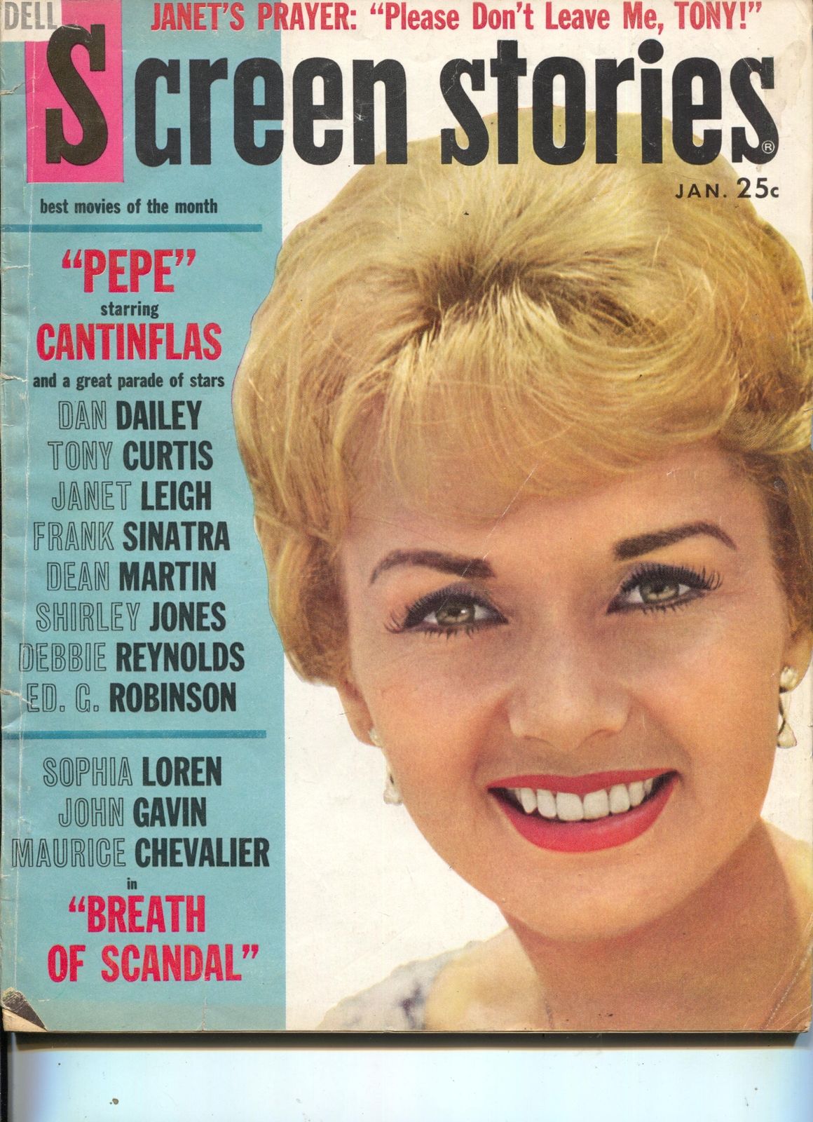 Screen Stories-Debbie Reynolds.Janet Leigh-Pepe-Glenn Ford-Jan-1961 ...
