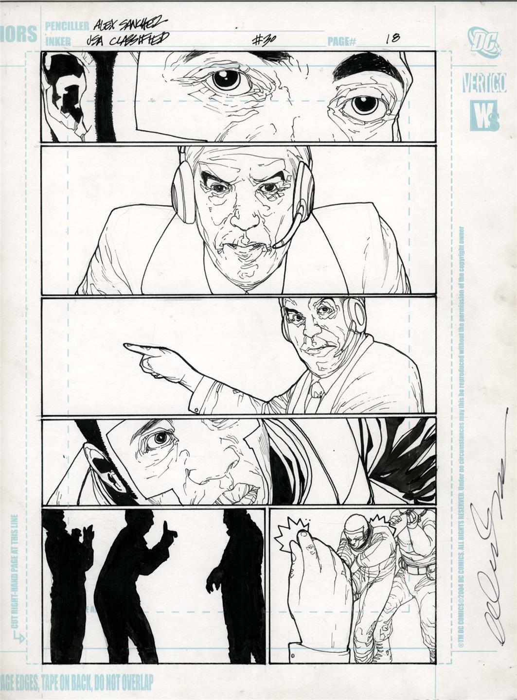 JSA: Classified #30 pg 18 Alex Sanchez Original Art Mr.Terrific Justice ...