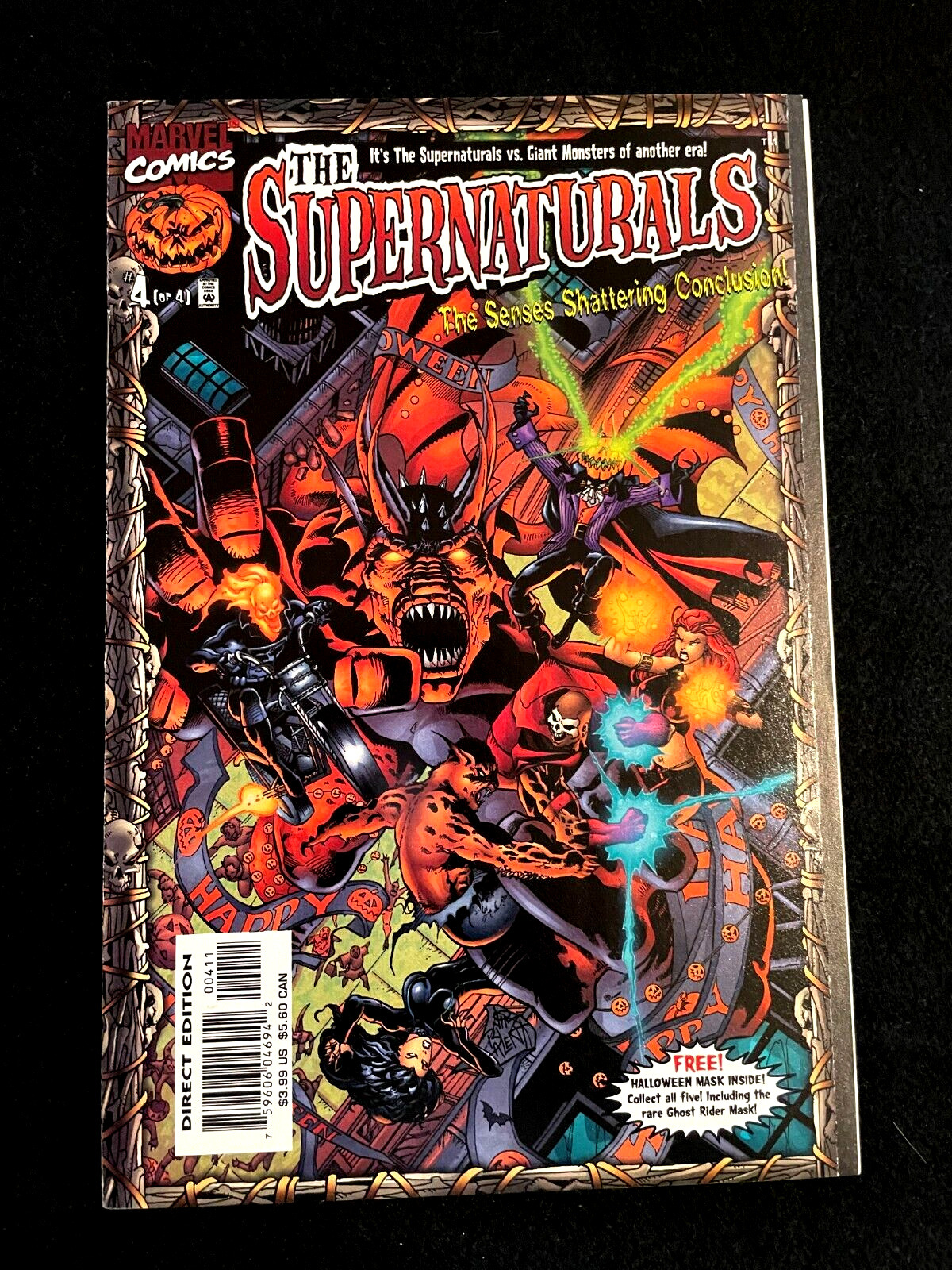 The Supernaturals #4 1998 - Ghost Rider Mask attached - VERY HIGH GRADE ...