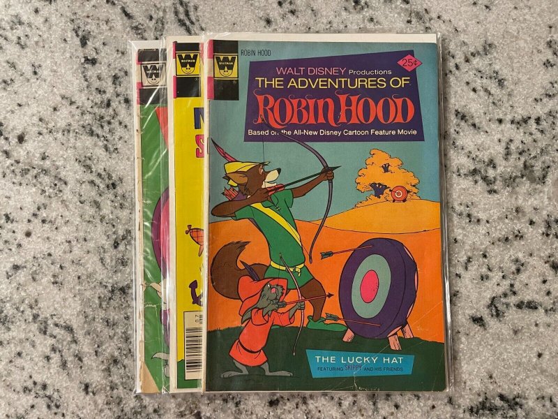 3 Gold Key Whitman Comics Robin Hood 4 + Walt Disney Showcase #16 39 ...