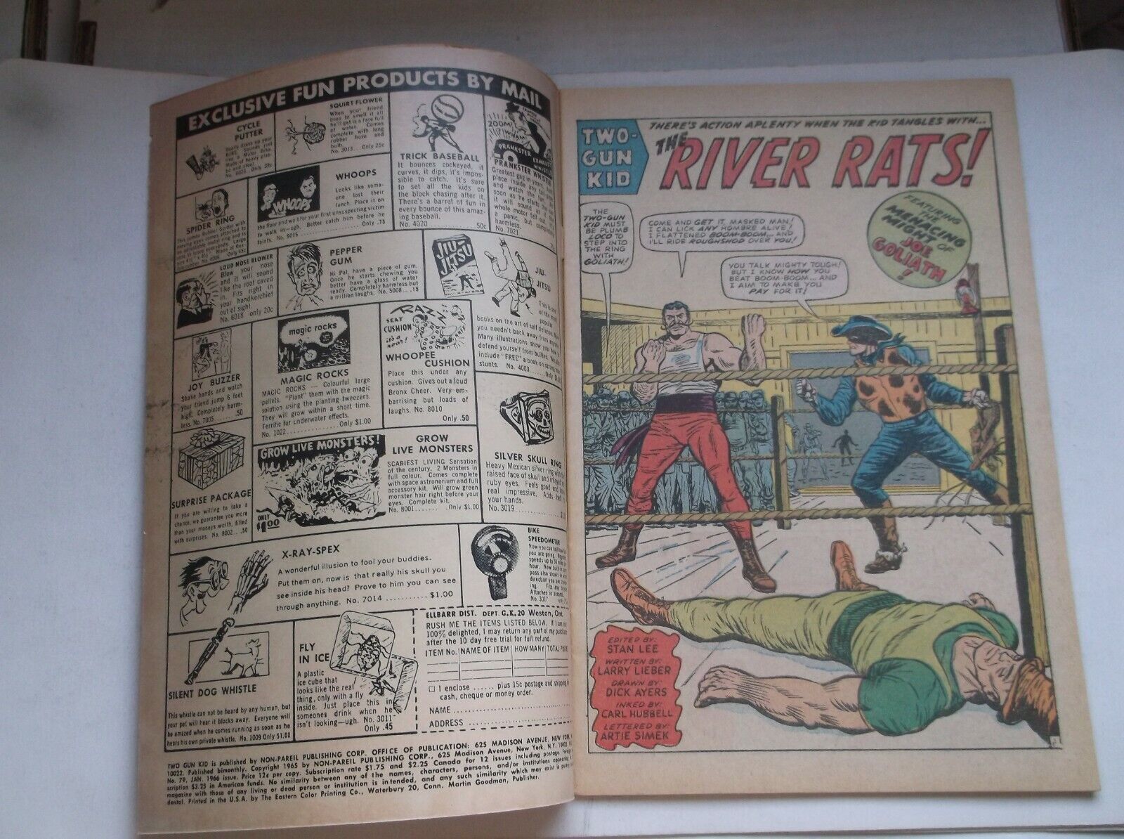 Marvel: Two-Gun KID #79, "The River Rats", Featuring: JOE Goliath, 1966 ...