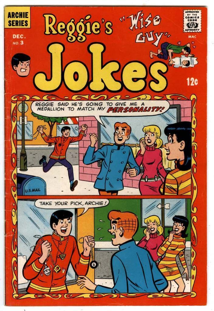 Reggie's Wise Guy Jokes 3 1968 ARCHIE Betty Veronica Medallion ...