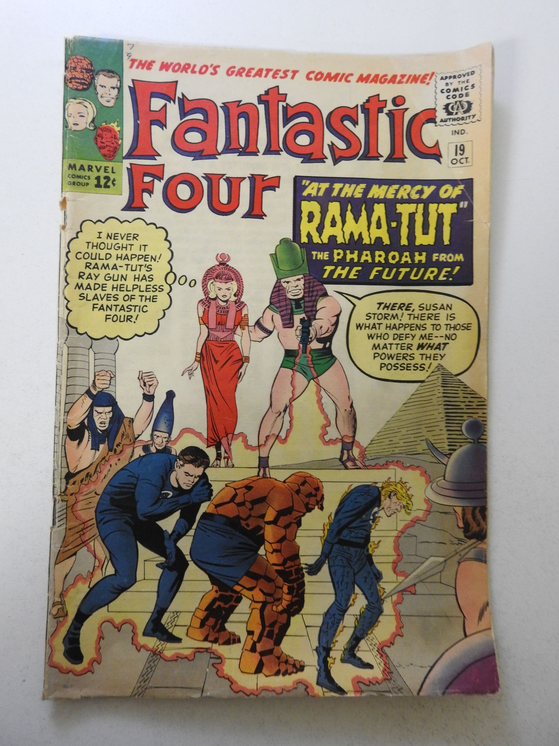 Fantastic Four #19 (1963) VG- Condition First app of Pharaoh Rama-Tut ...