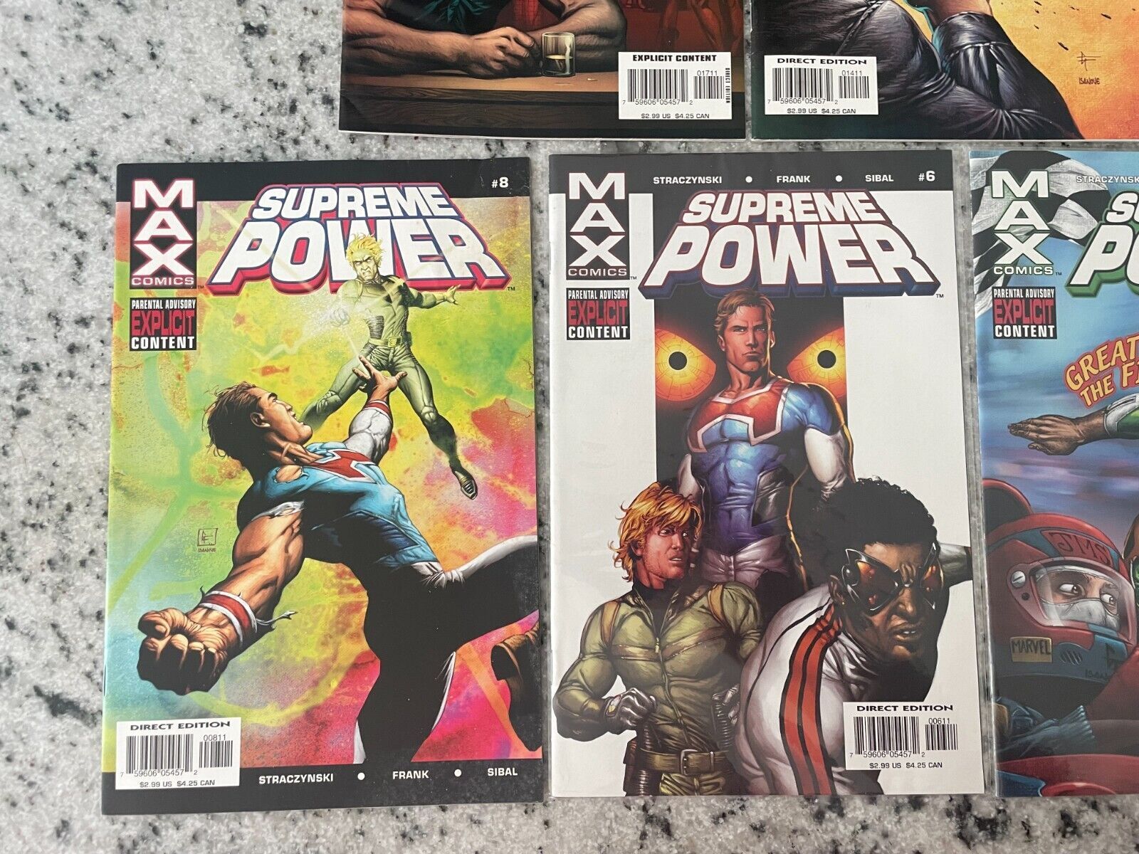 7 Supreme Power Marvel Max Comic Books # 4 5 6 8 12 14 Straczynski Ser ...