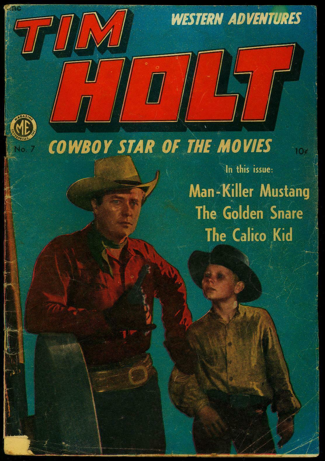 Tim Holt #7 1949- Photo cover- ME Golden Age Western G/VG | Comic Books ...