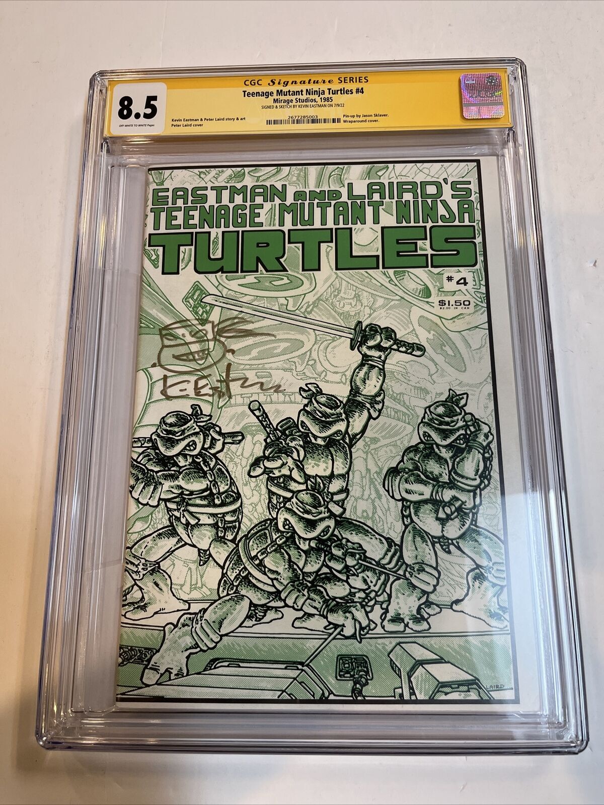 TMNT Teenage Mutant Ninja Turtles (1985) #4 (CGC 8.5 SS WP) Signed ...