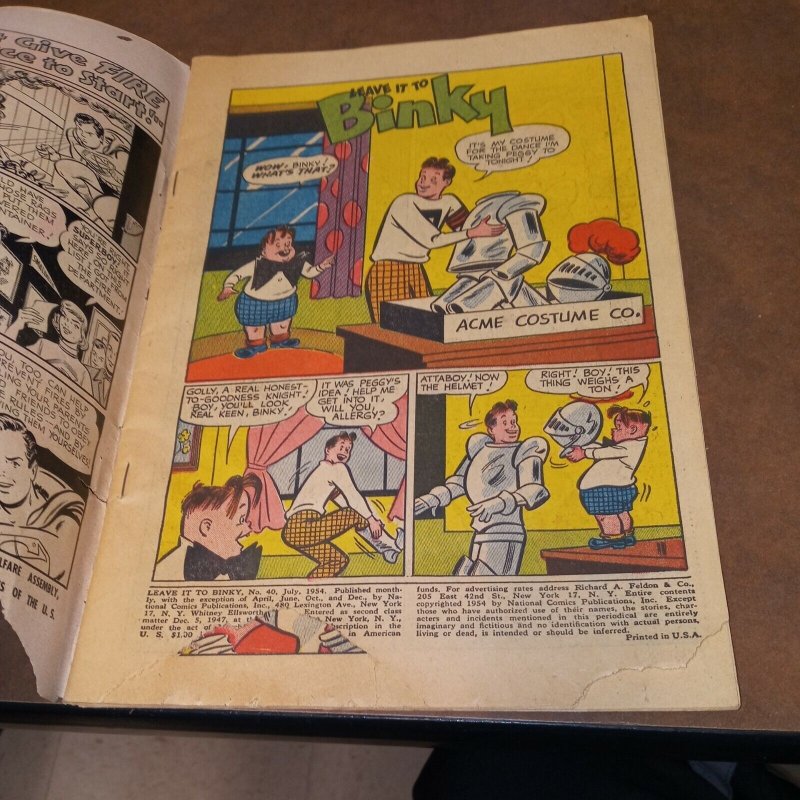 Leave It to Binky #40 dc comics 1954 teen humor precode golden age good ...