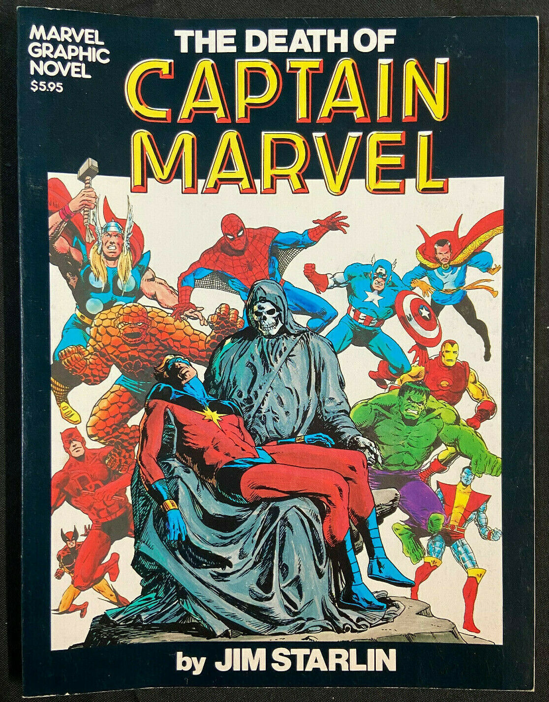 Marvel Graphic Novel #1 the Death of Captain Marvel, JIM Starlin FN/VF ...