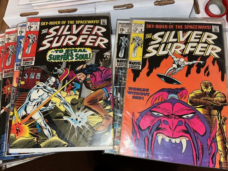 Silver Surfer (1968) Lot - Near Complete Series Set w/#s 1-18 (Missing ...