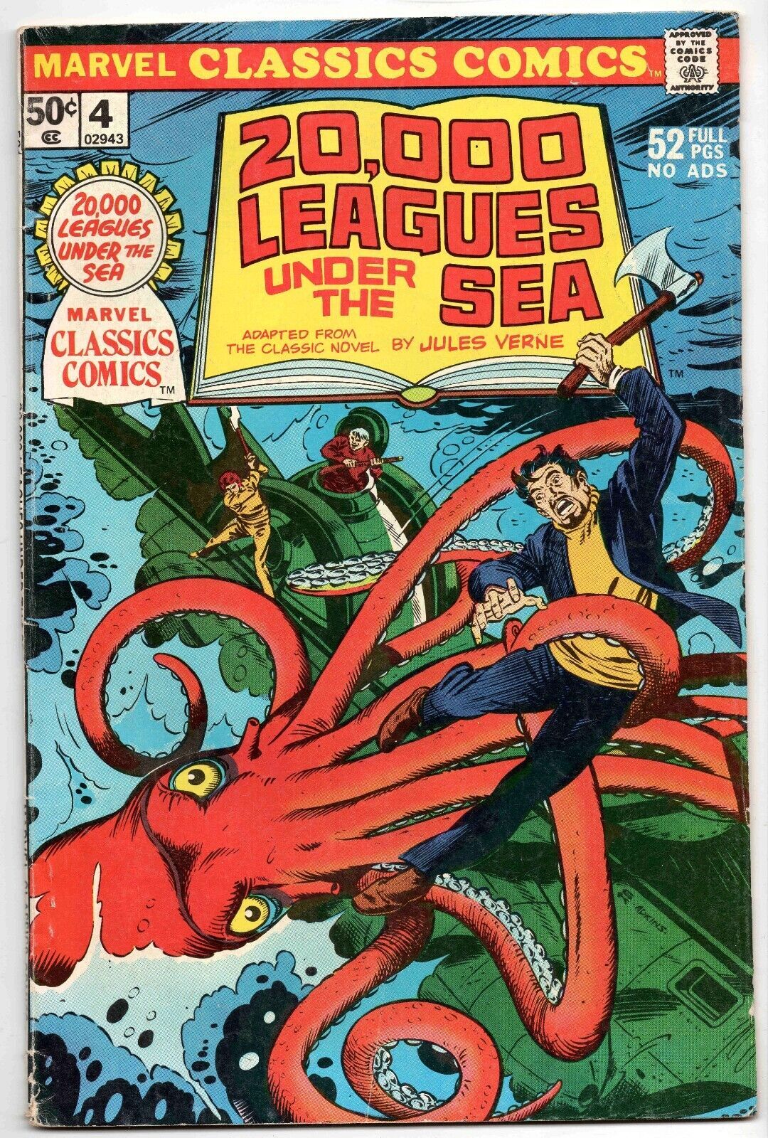 Marvel Classics Comics Series #4 VINTAGE 1976 20,000 Leagues Under the ...