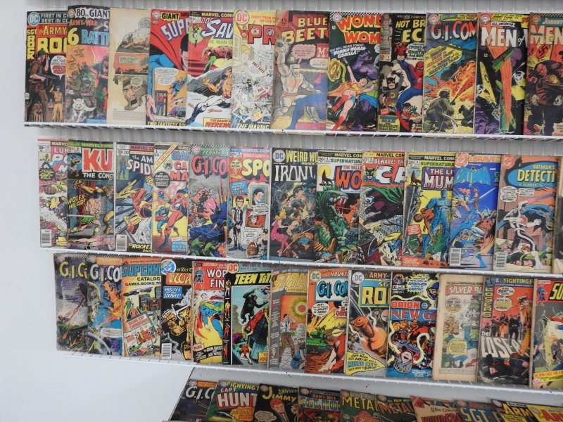 Huge Lot of 150+ Low Grade Comics W/ G.I. Combat, Sgt. Rock, Captain ...