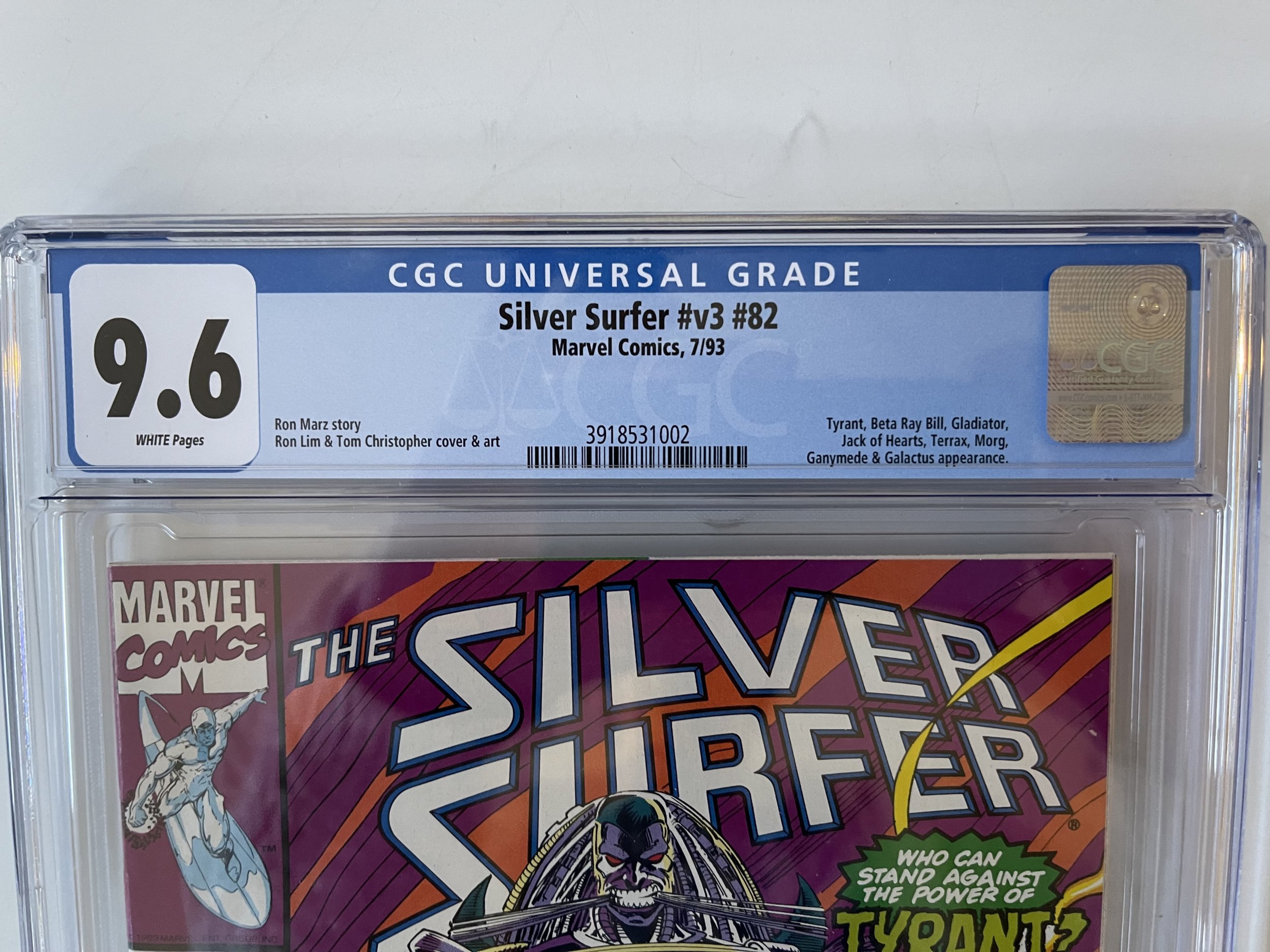 Silver Surfer #v3 #82 CGC 9.6 -1st Full Appearance of Tyrant,Galactus ...