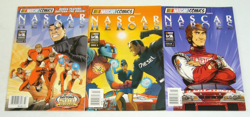 Nascar Heroes #1-3 VF/NM complete series library collection comics set ...