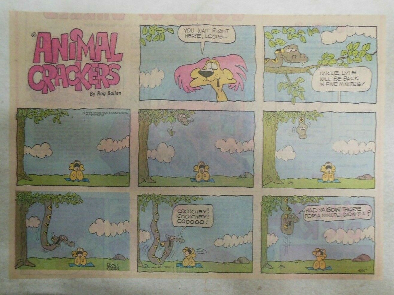(34) Animal Crackers Sunday Pages by Rog Bollen from 1979 Halves and ...