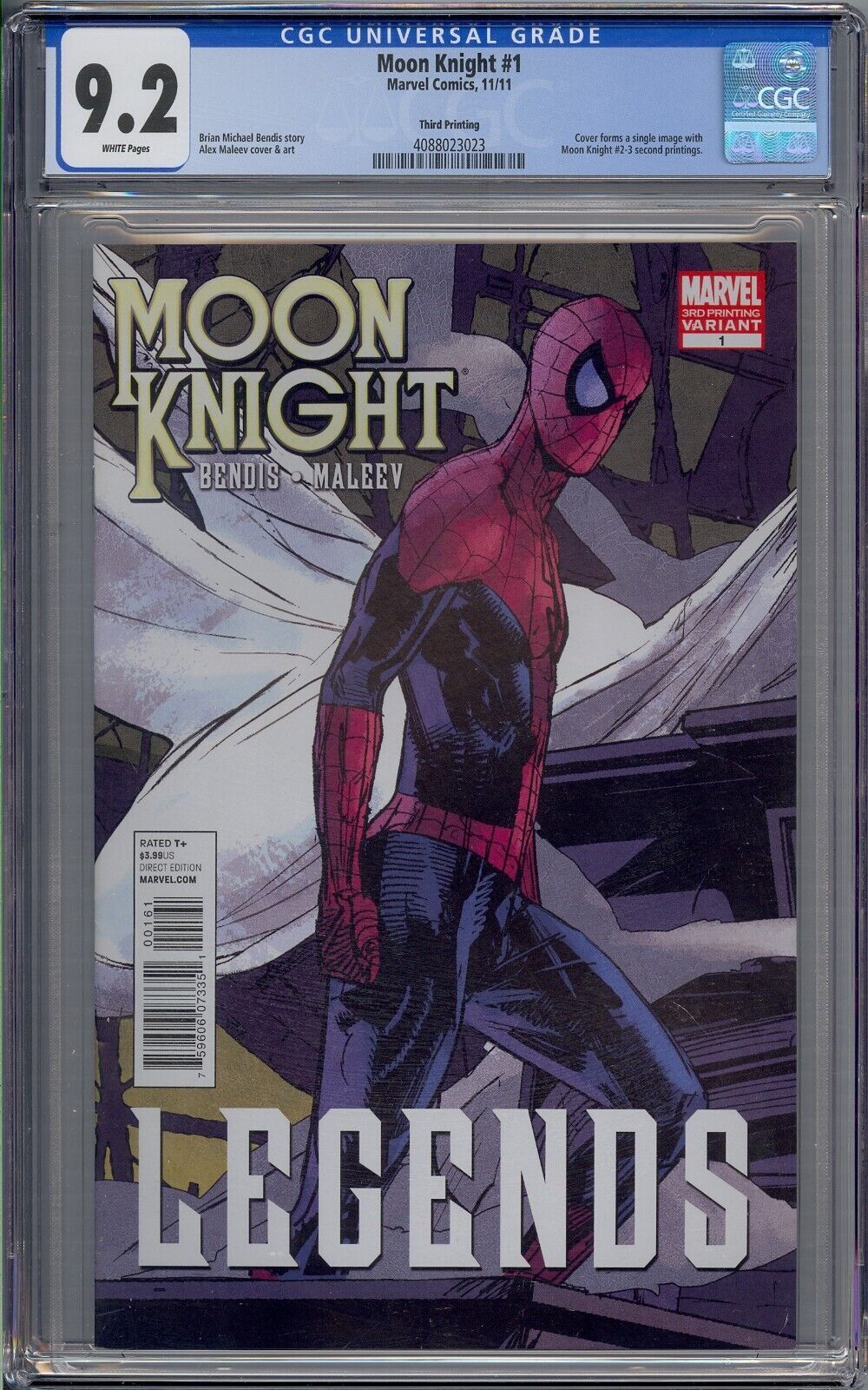 Moon Knight #1 CGC 9.2 HTF Third 3rd Printing Cover Forms Single Image ...