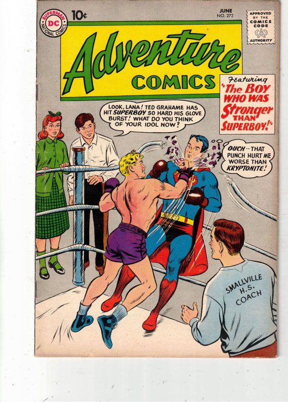 Adventure Comics #273 (1960) Superboy boxing! Congorilla, Aquaman! FN+ ...