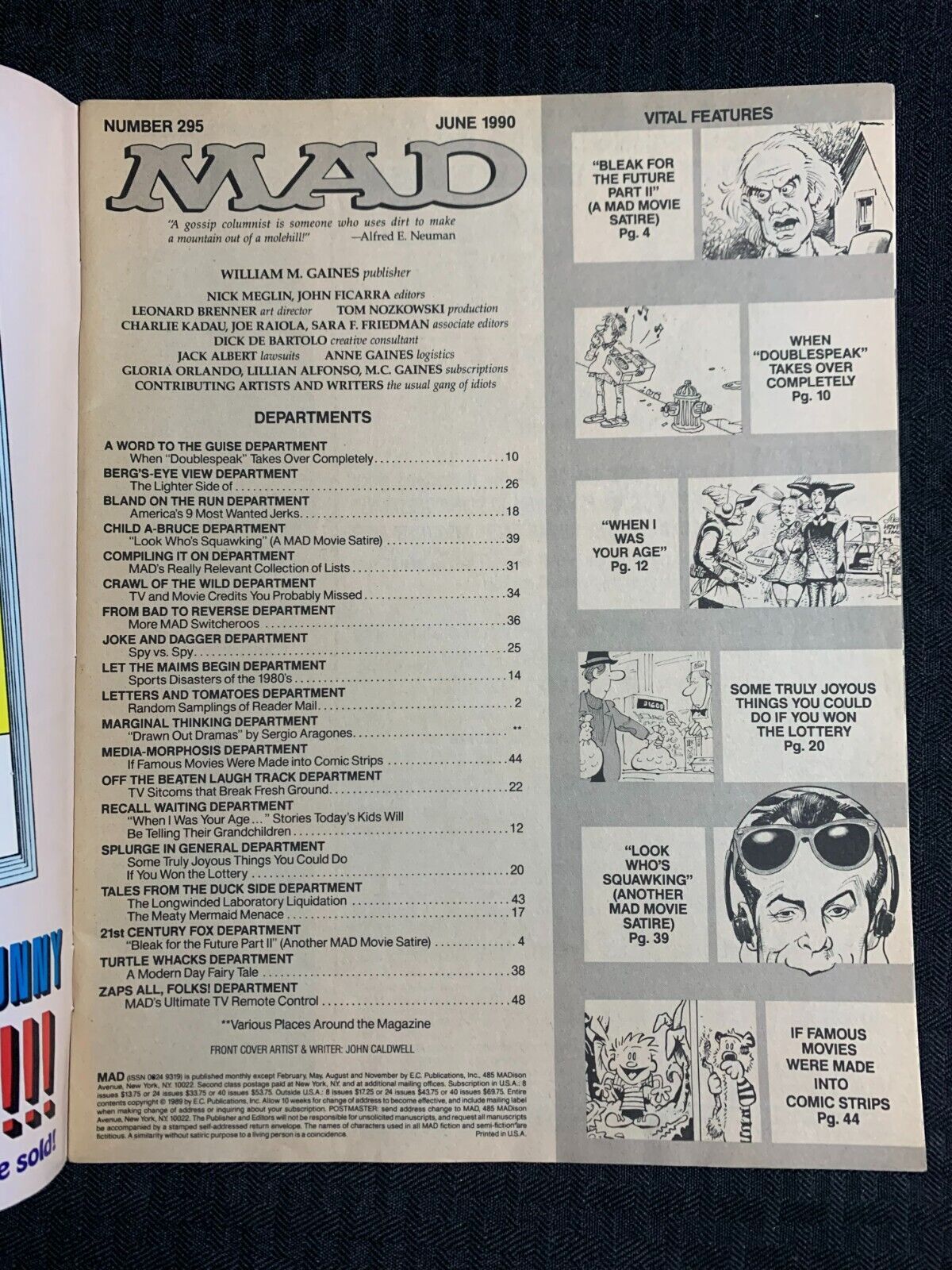 1990 MAD Magazine #298 VG/FN 5.0 Alfred E Neuman / Look Who's Talking ...