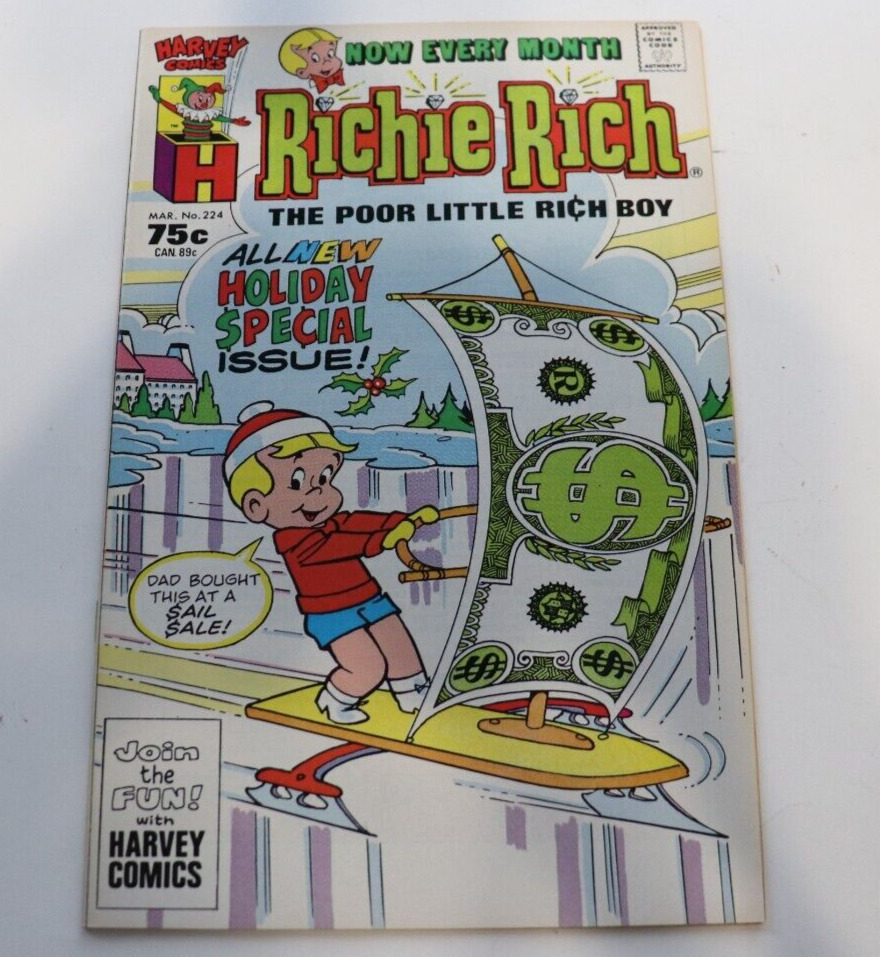 Richie Rich #224 Harvey Comics The Poor Little Rich Boy | Comic Books ...