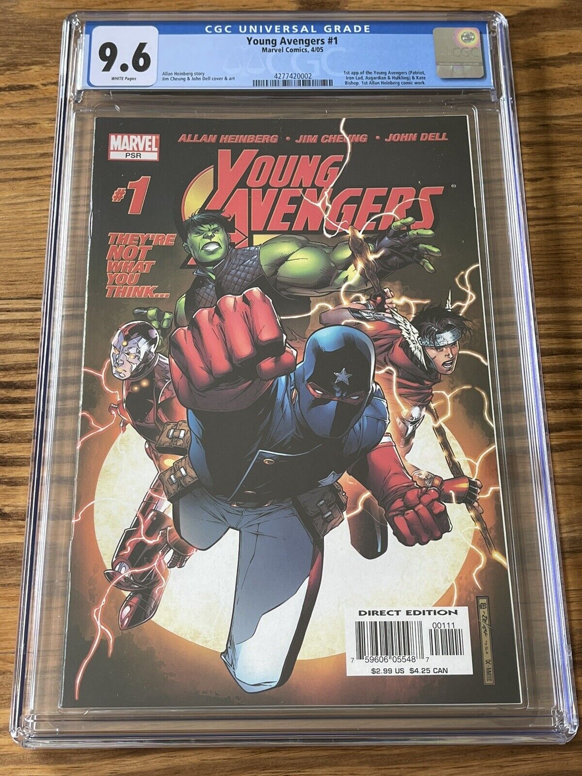 Young Avengers 1 CGC 9.6 1st Appearance of Kate Bishop Hulkling Iron ...