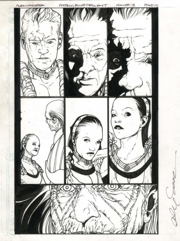 Fathom Blue Descent #3 pg 10 Original Art by Alex Sanchez-2010 Aspen ...