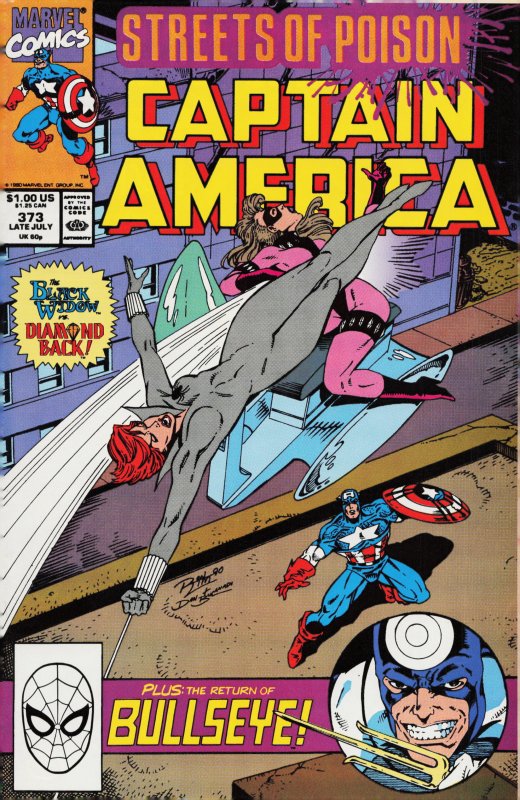 Captain America #373 (1990) Captain America [Key Issue] | Comic Books ...