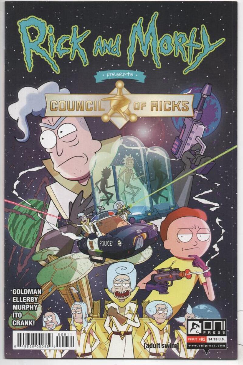 RICK and MORTY COUNCIL of RICKS #1 A, 1st, NM, Grandpa, Oni Press, 2020 ...