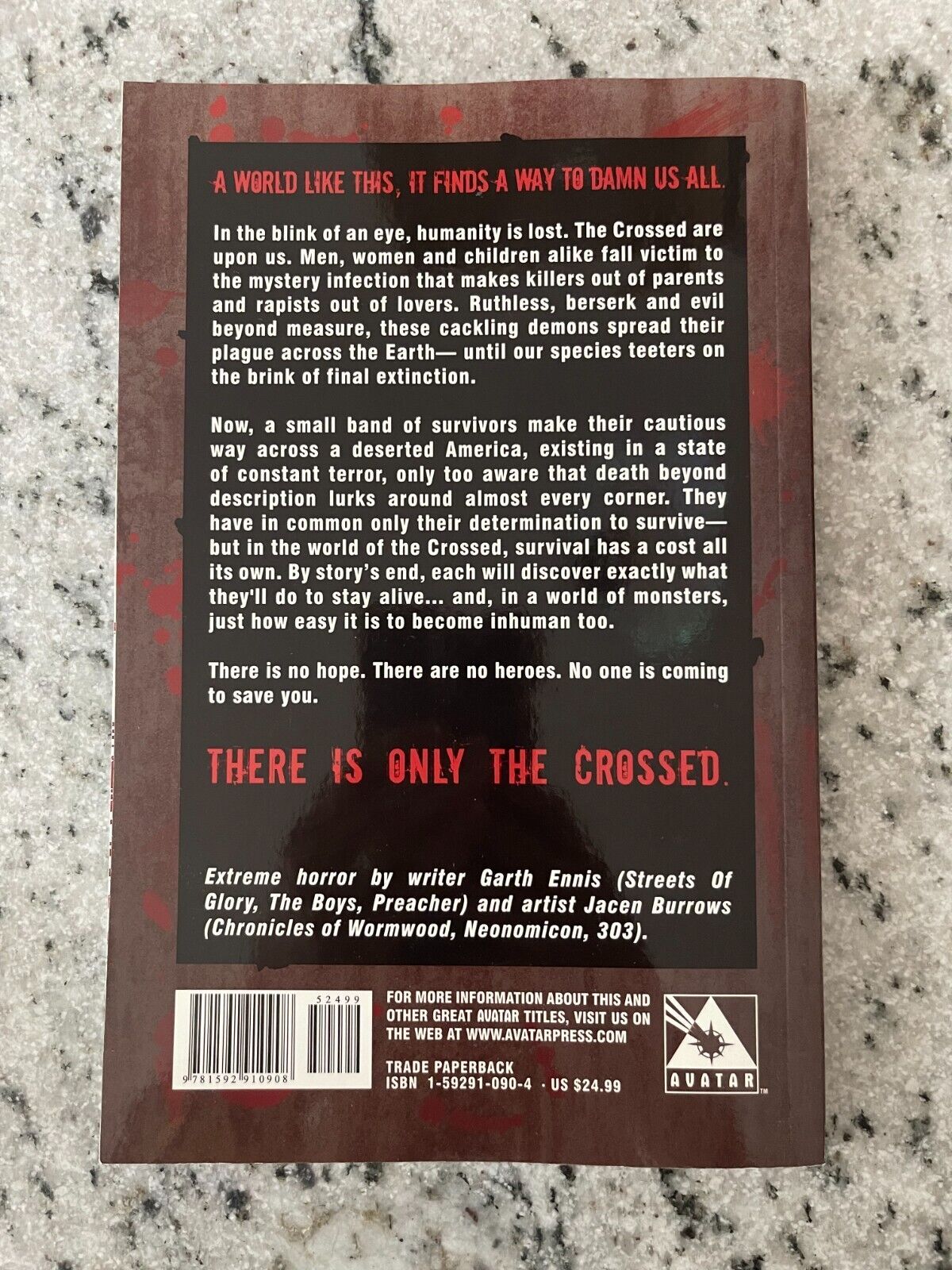 Crossed Vol. # 1 Avatar Comics TPB Graphic Novel Comic Book Garth Ennis ...