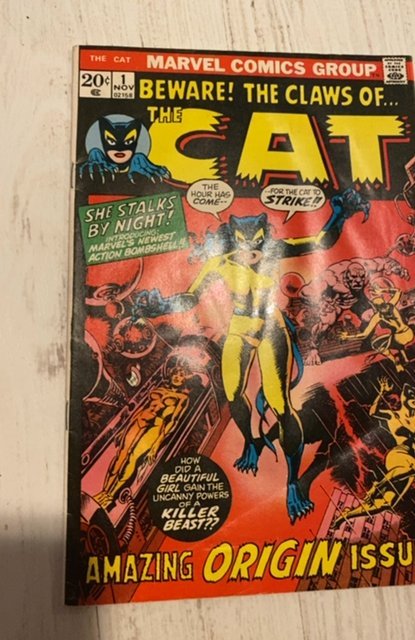The Cat #1 (1972)amazing origin issue some light creasing on cover ...