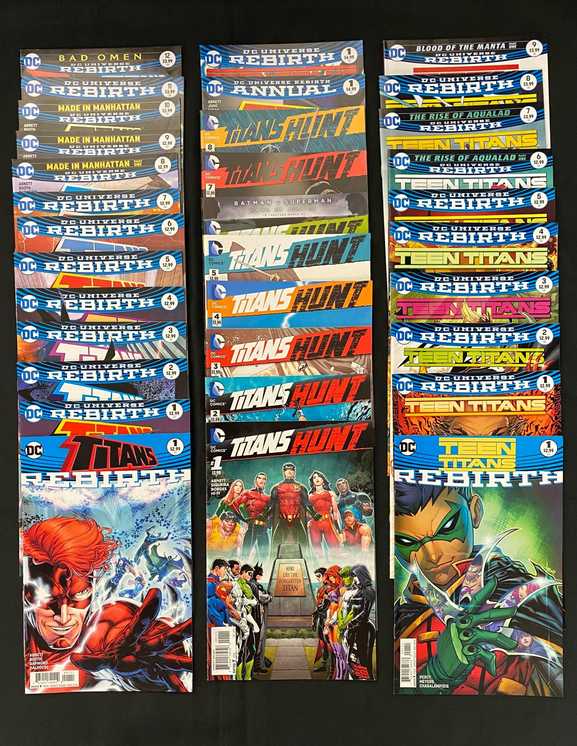 DC Rebirth: Titans, Titans Hunt, Teen Titans - 33 book lot | Full Runs ...