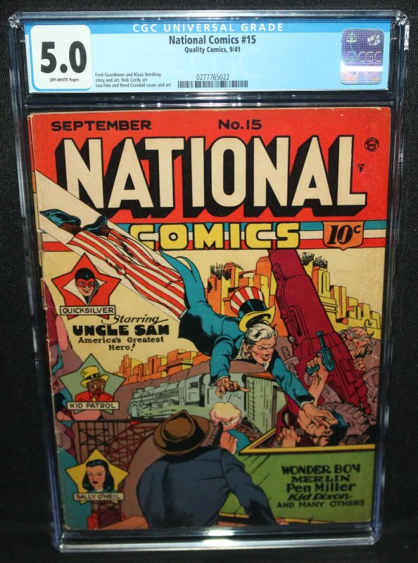 National Comics #15 - Lou Fine & Reed Crandall Art - CGC Grade 5.0 ...