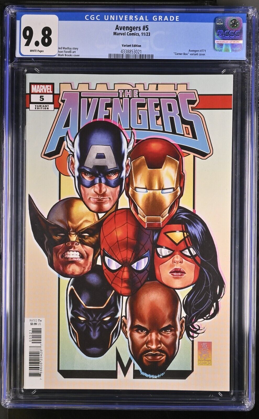 Avengers #5 CGC 9.8 Mark Brooks Corner Box Variant Marvel 2023 | Comic ...