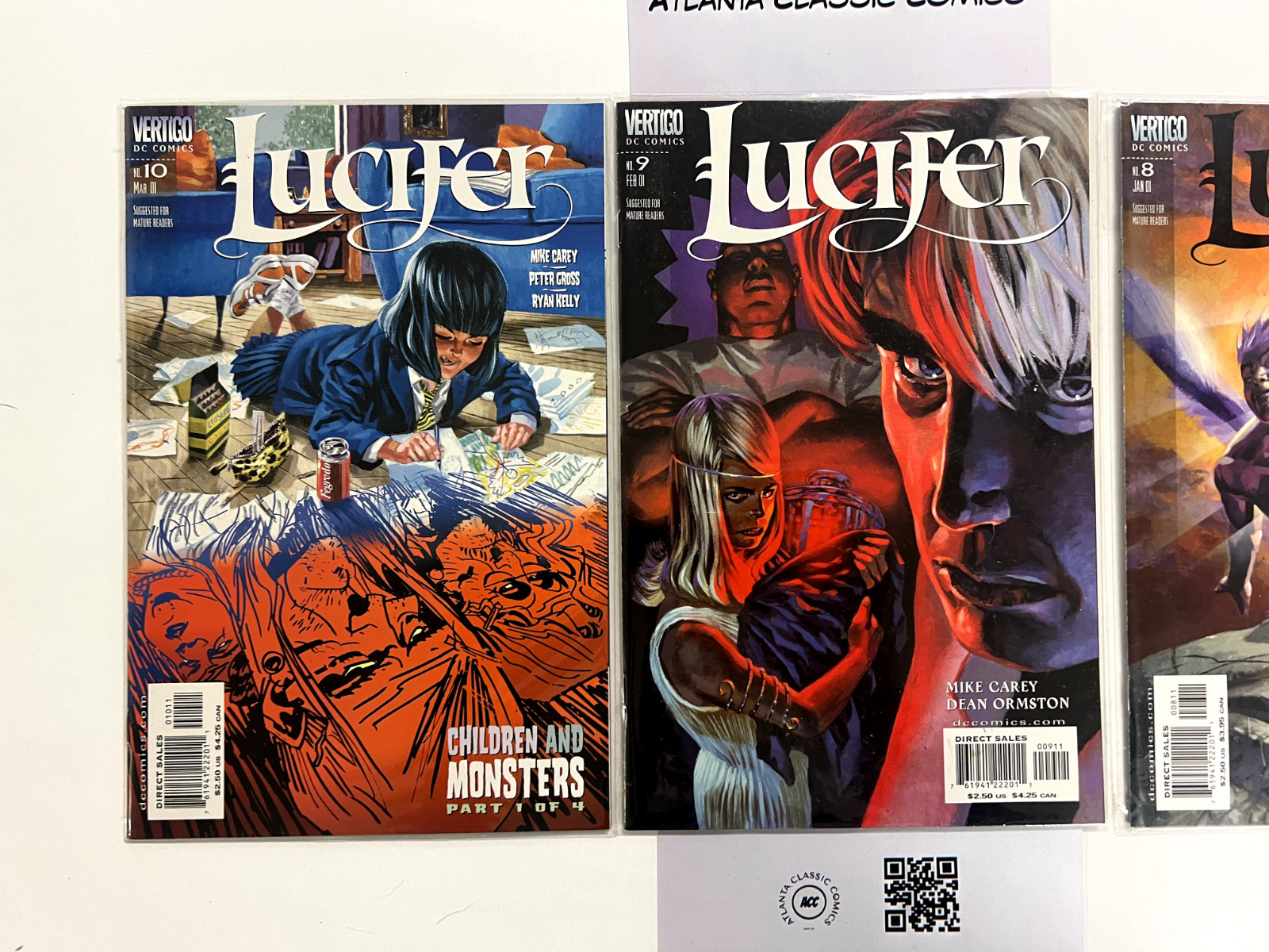 3 Lucifer DC Comic Books # 8 9 10 Superman Wonder Woman Batman Robin 30 ...