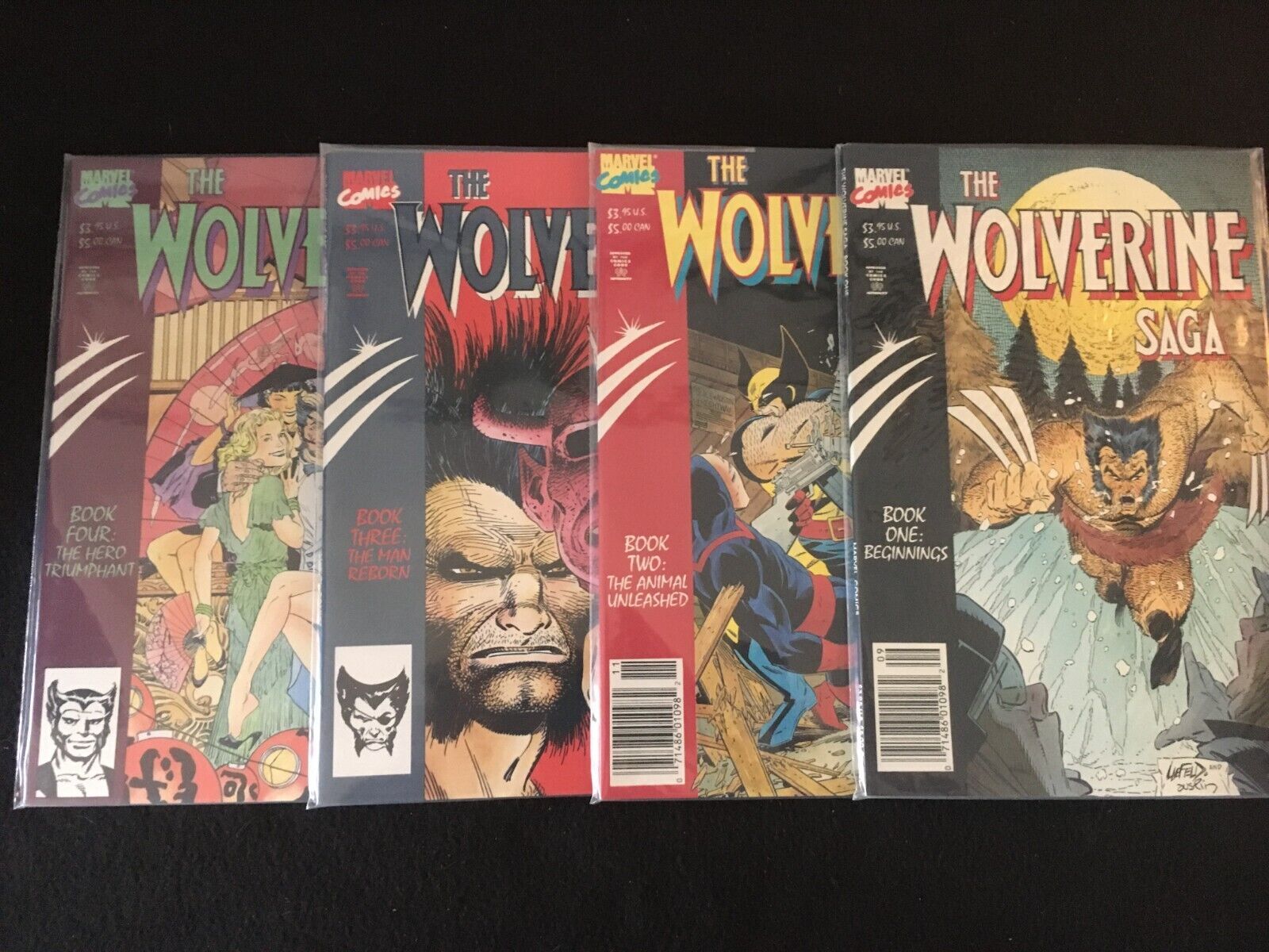 THE WOLVERINE SAGA #1, 2, 3, 4 Complete Mini-Series, VFNM Condition ...